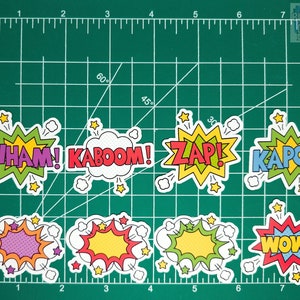 Comic Book Stickers | Pop Art Action Bubbles Glossy Embellishments for ...