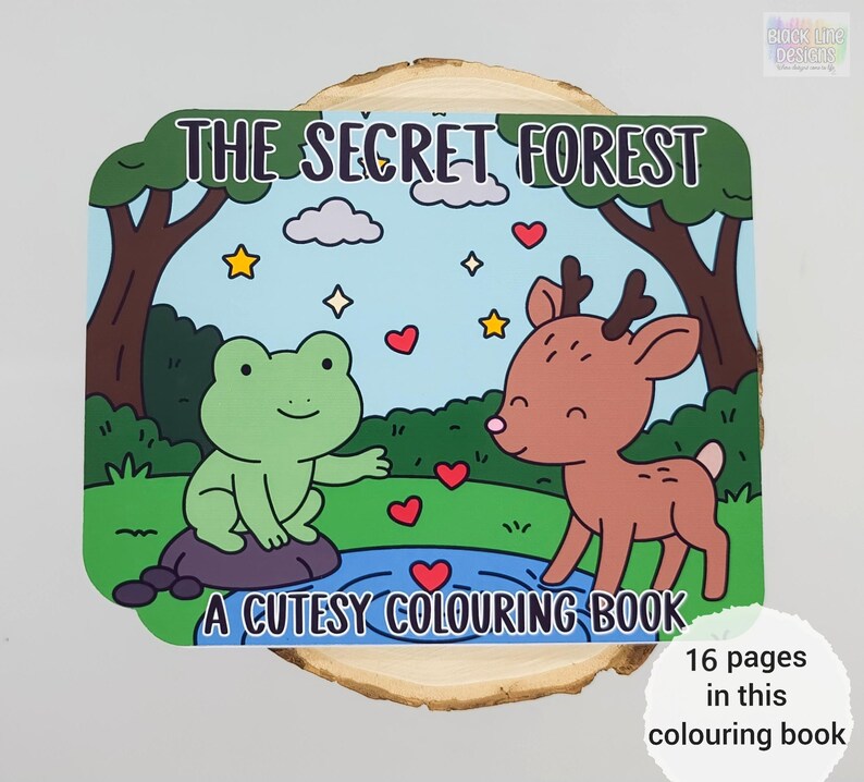Secret Forest Mini Colouring Book | 16 Pages | Bold and Easy Animal ...