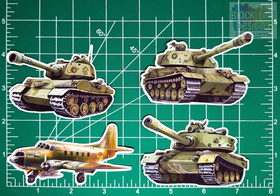 WW2 Historic Tank and Plane Stickers | Military War Vehicle ...