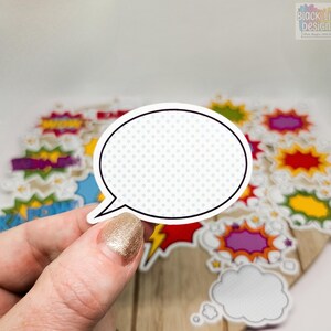 Comic Book Stickers | Pop Art Action Bubbles Glossy Embellishments for ...