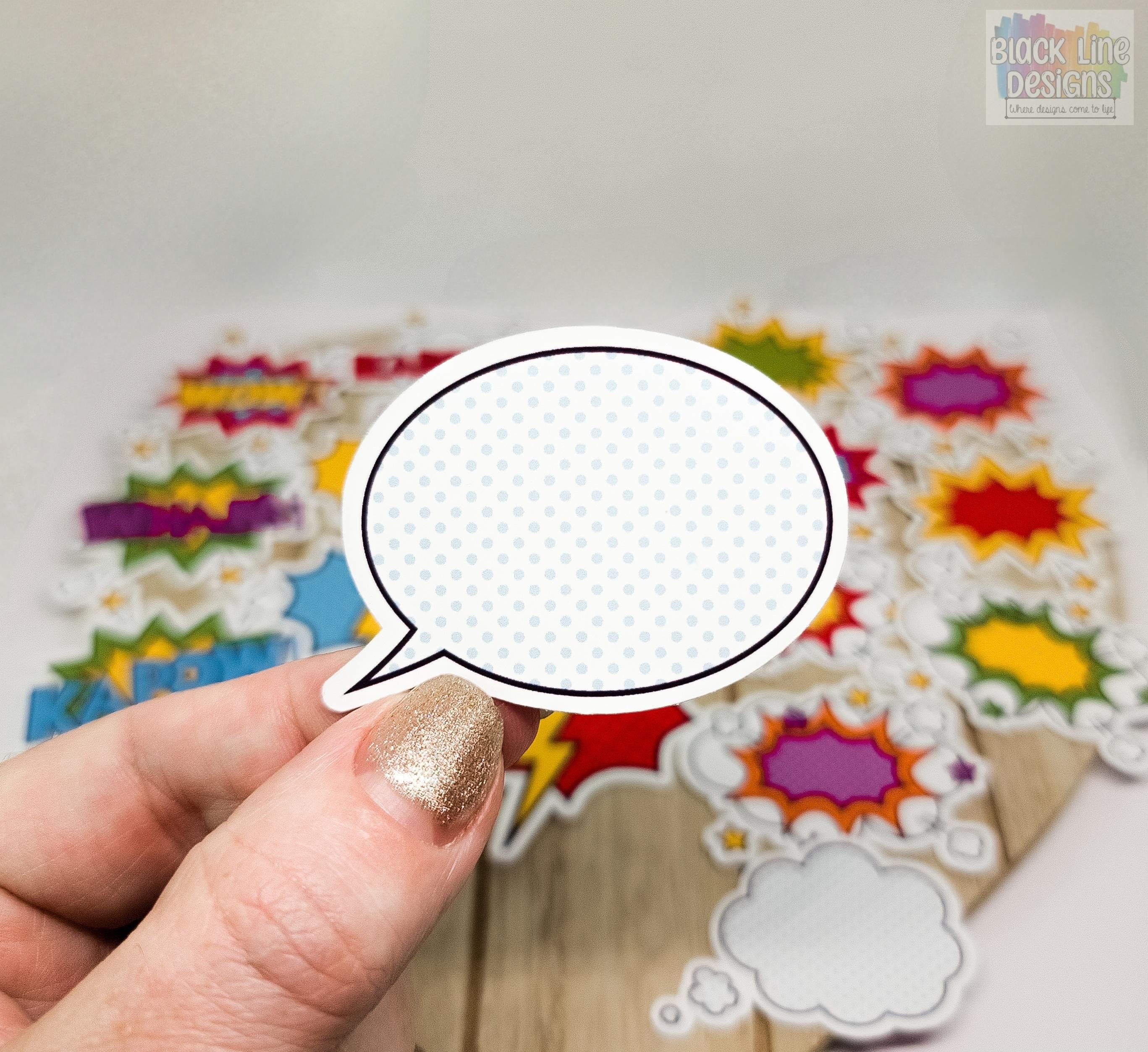 Comic Book Stickers | Pop Art Action Bubbles Glossy Embellishments for ...