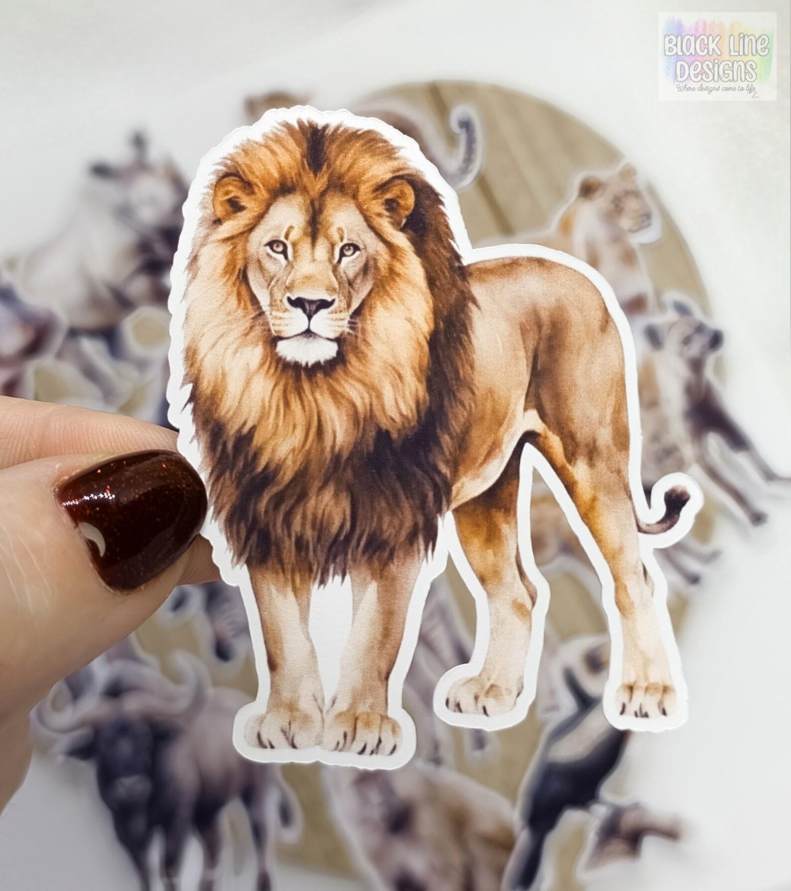 Realistic Safari Animal Stickers | Set of 14 | Watercolour Savanna ...