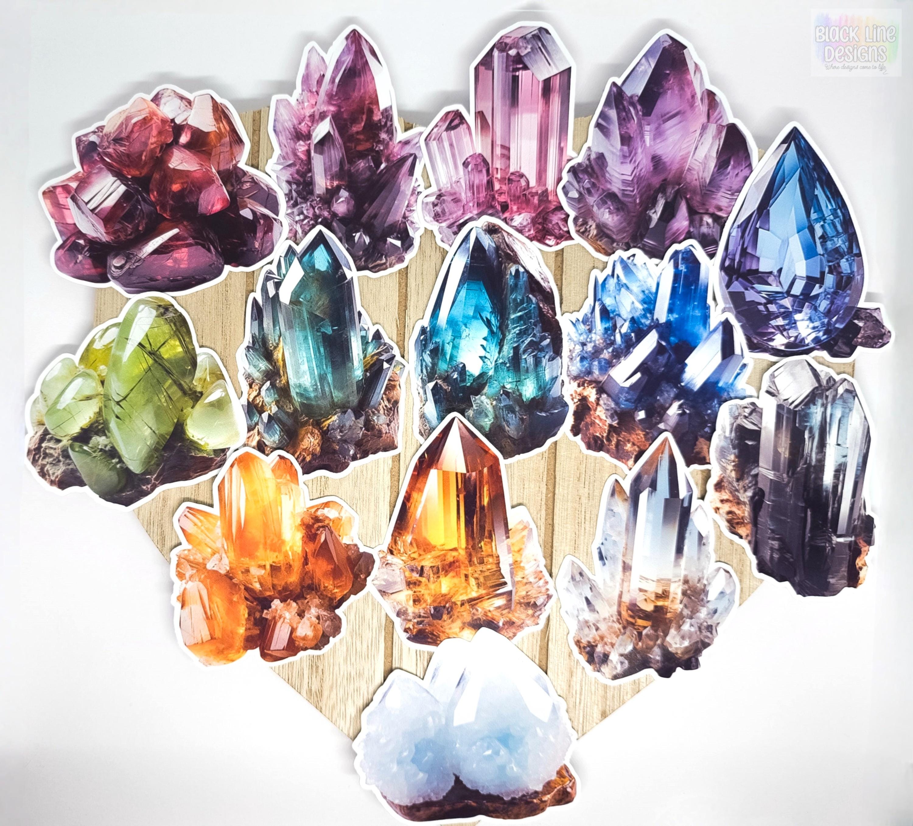 Crystal Gemstone Stickers | Realistic Glossy Embellishments for ...