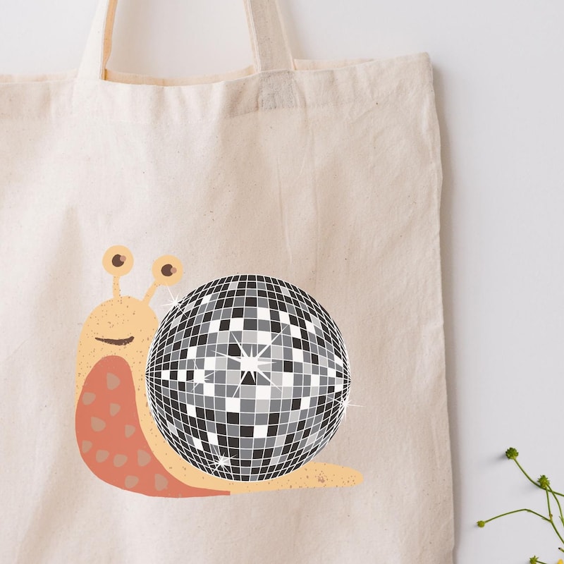 Snail Canvas Tote Bag - Etsy