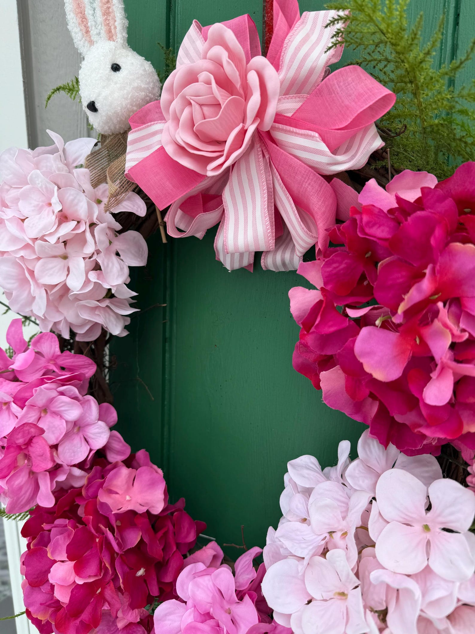 Pink Hydrangea Floral Wreath, Spring Floral Hydrangea Wreath, Mother's ...