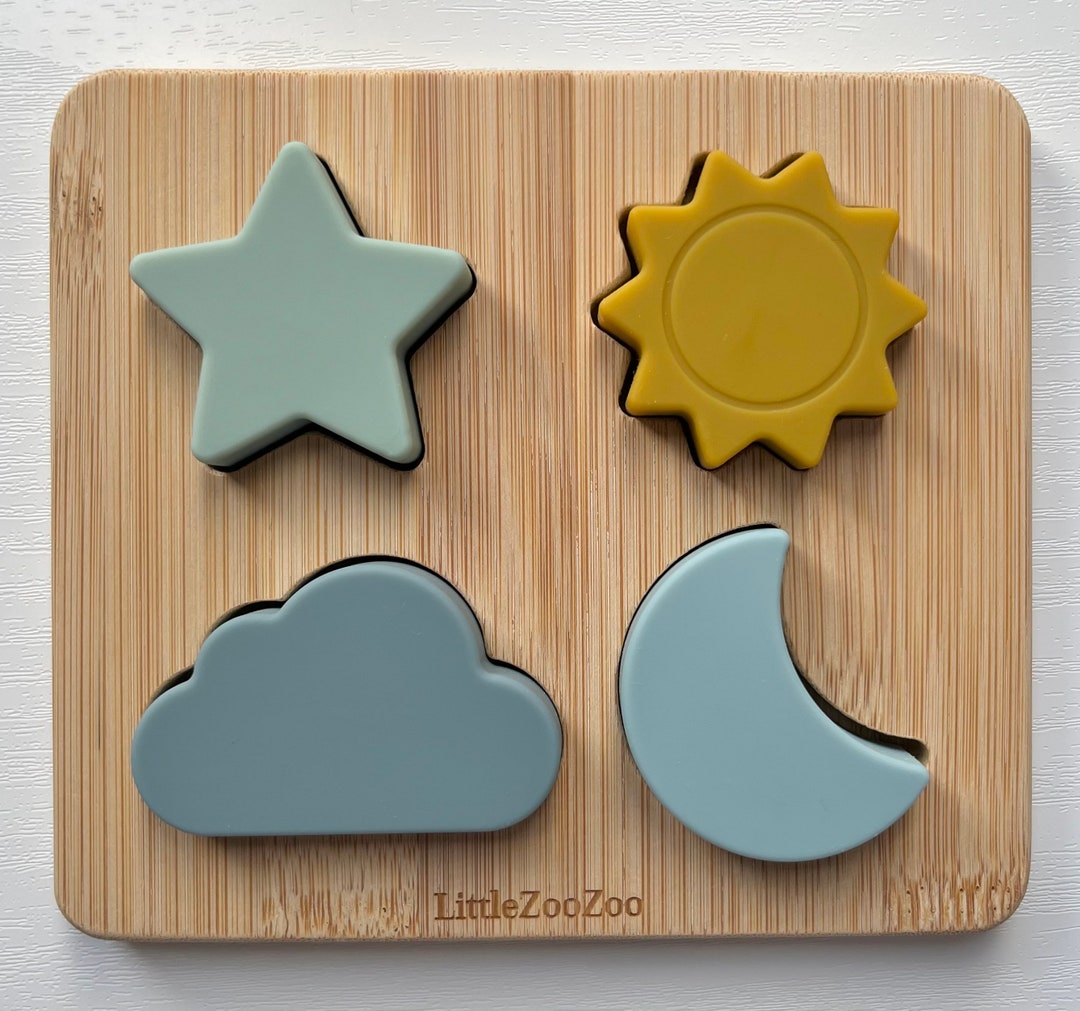 Celestial - Shape Sorter Toy - Gift - Silicone Bamboo Wooden Toy - Etsy
