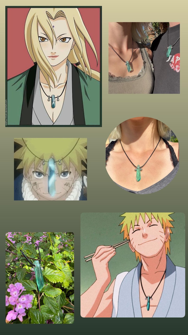 Lady Tsunade Cursed CRYSTAL Necklace Tarnish-free NARUTO Cosplay and ...