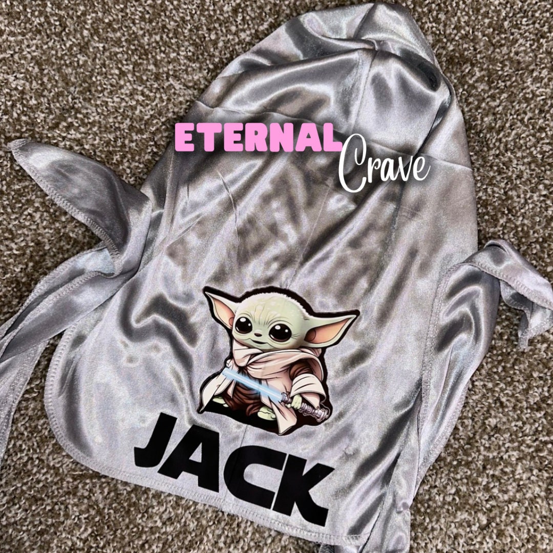 Custom Yoda Themed Kids Durag, Custom Boys Durag, Custom Boy Silky ...