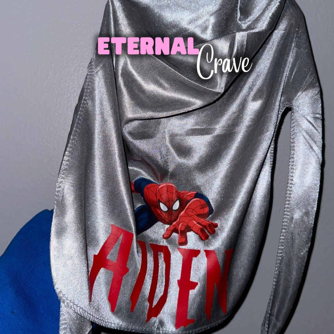 Custom Spider Themed Kids Durag, Custom Boys Durag, Custom Boy Silky ...