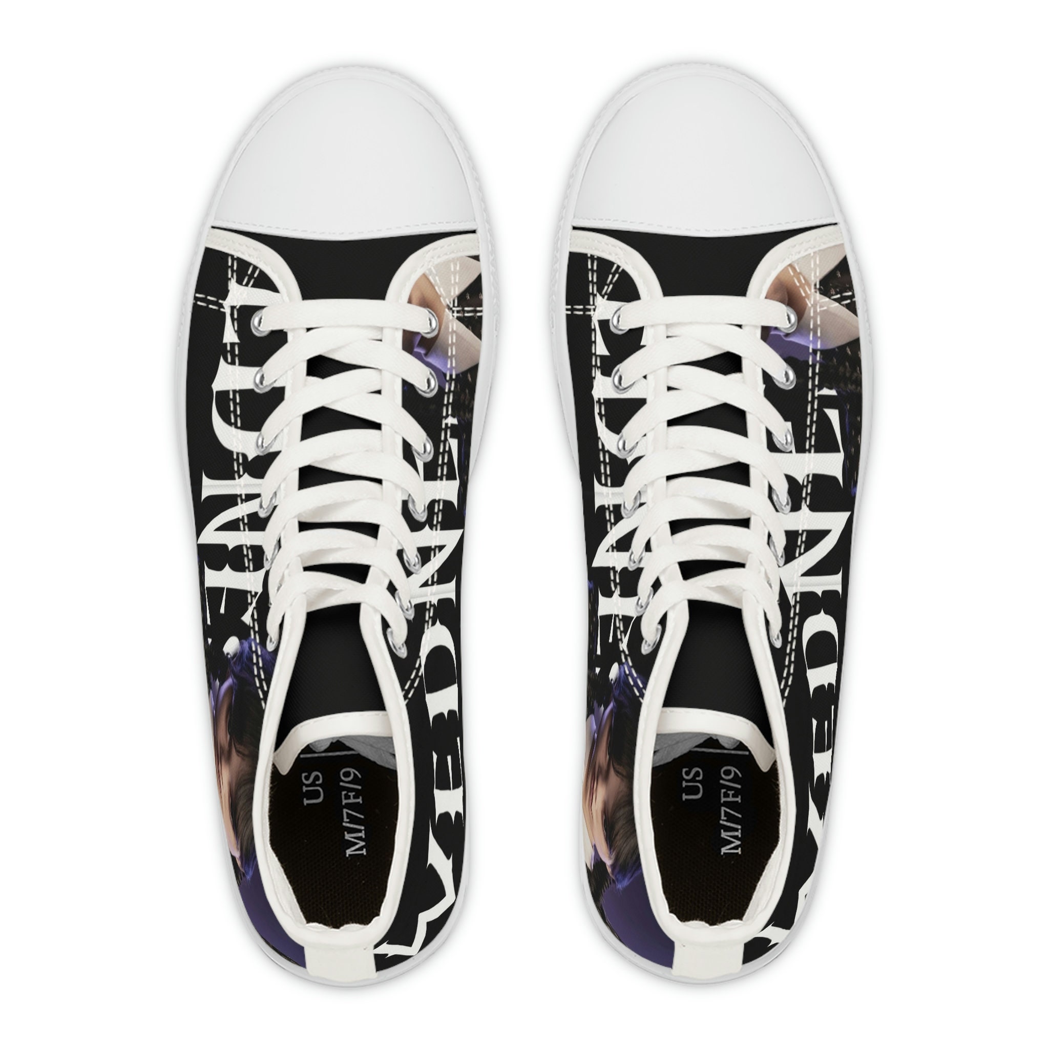 Wednesday Addams High Top Sneakers, Wednesday Addams Shoes Designed ...