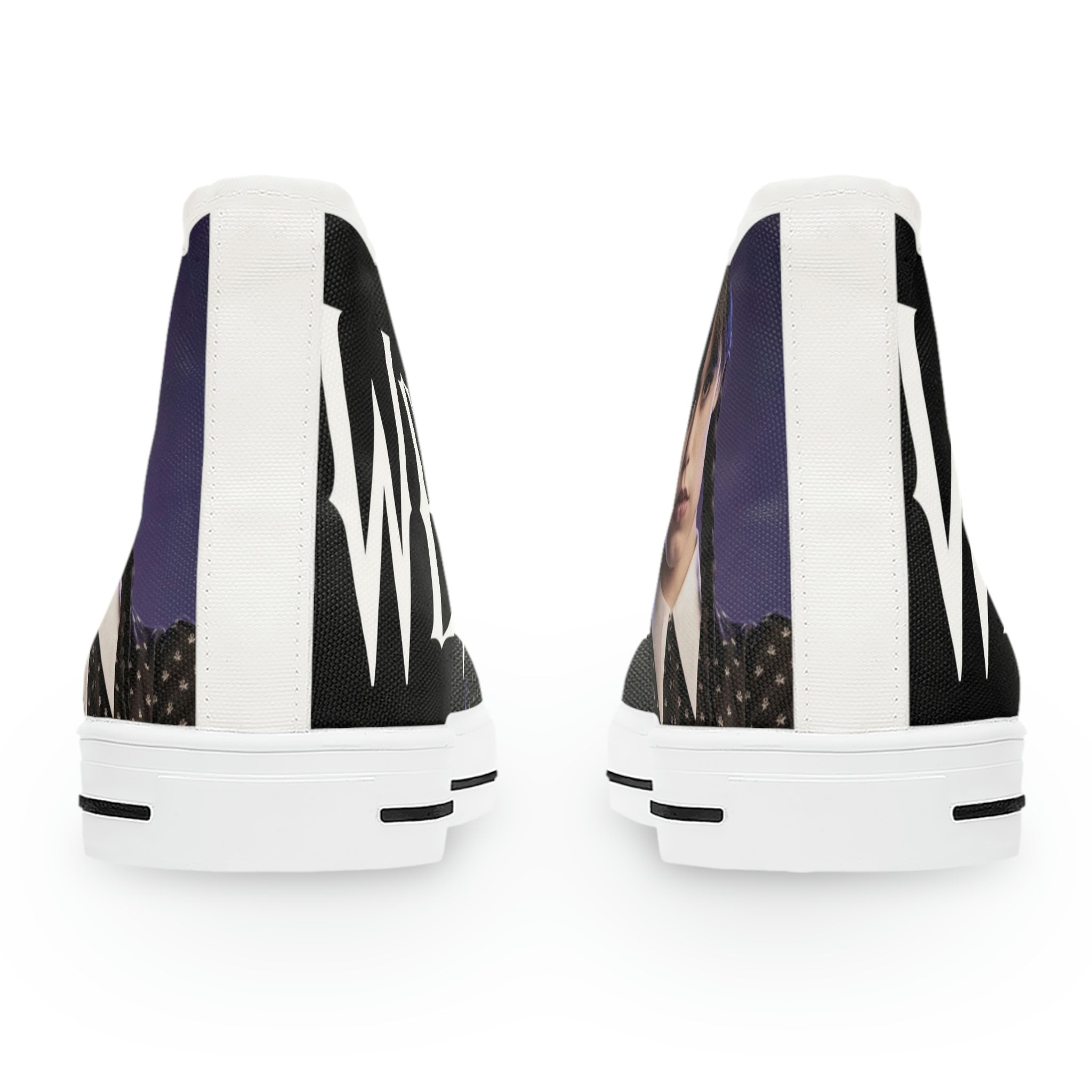 Wednesday Addams High Top Sneakers, Wednesday Addams Shoes Designed ...