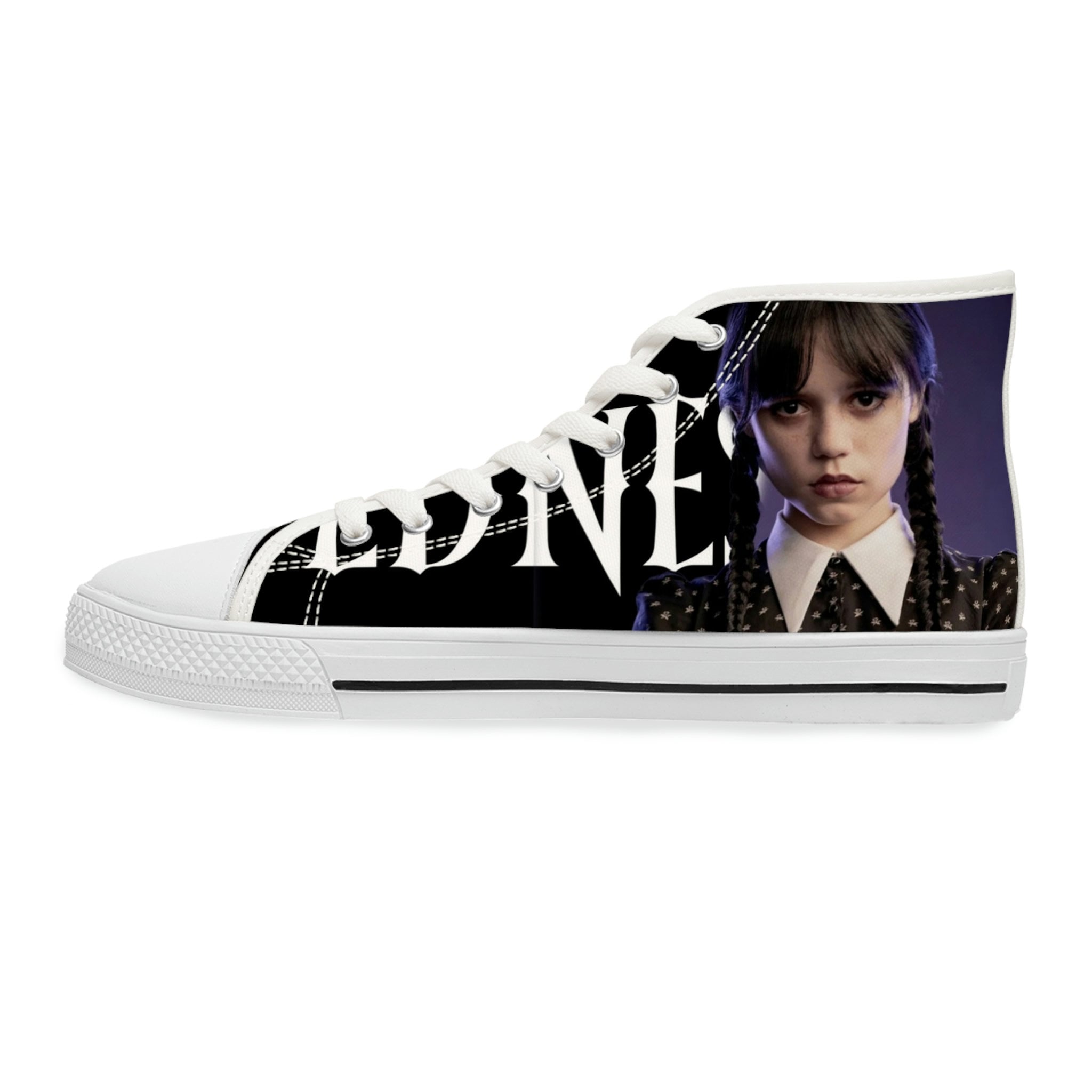 Wednesday Addams High Top Sneakers, Wednesday Addams Shoes Designed ...