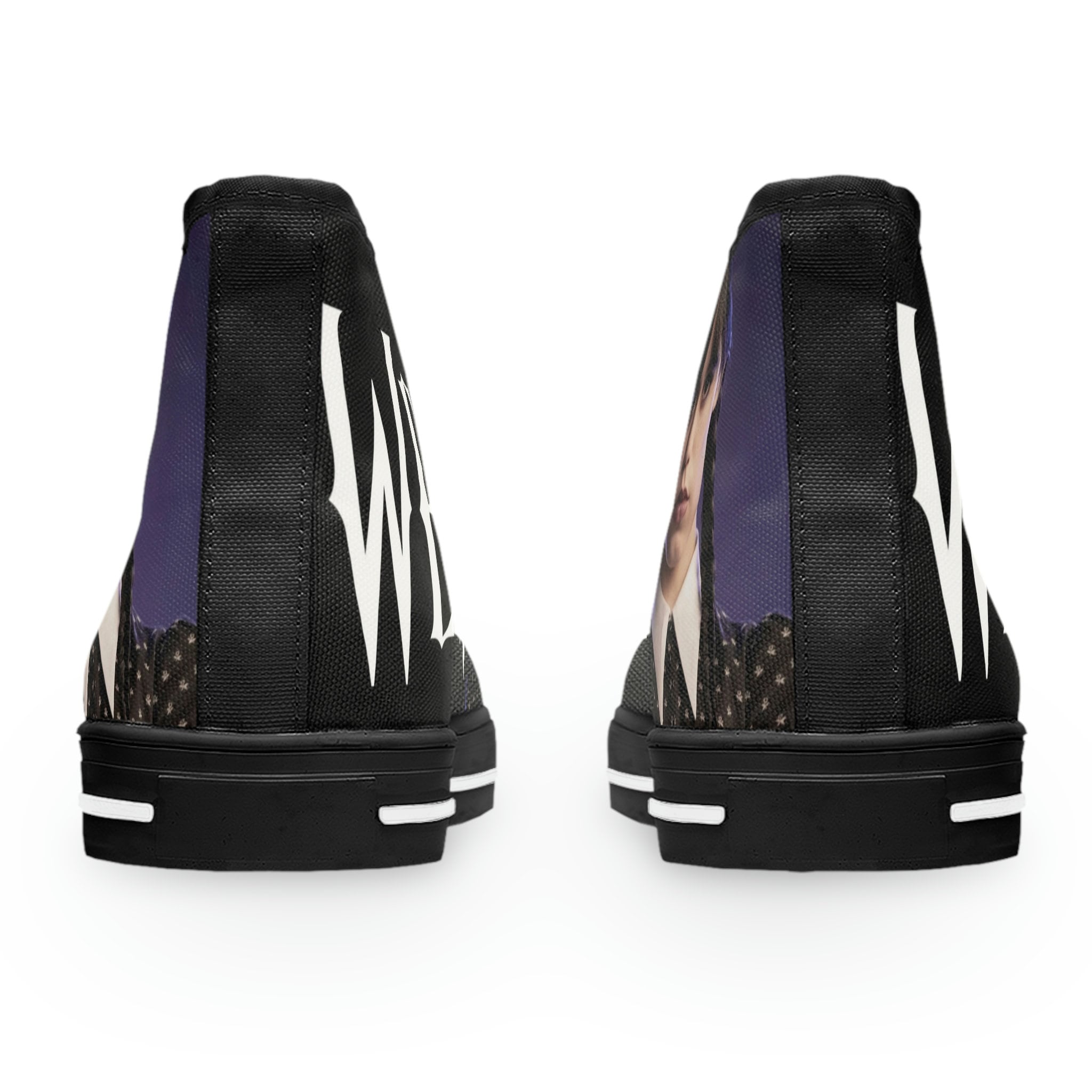 Wednesday Addams High Top Sneakers, Wednesday Addams Shoes Designed ...