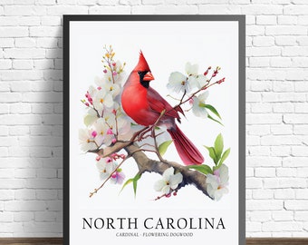 North Carolina State Watercolor Print - Etsy