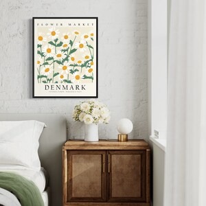 Denmark National Flower, Denmark Flower Market Art Print, Marguerite ...