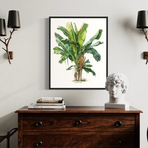 Banana Tree Art Print, Banana Tree Wall Art Poster - Etsy