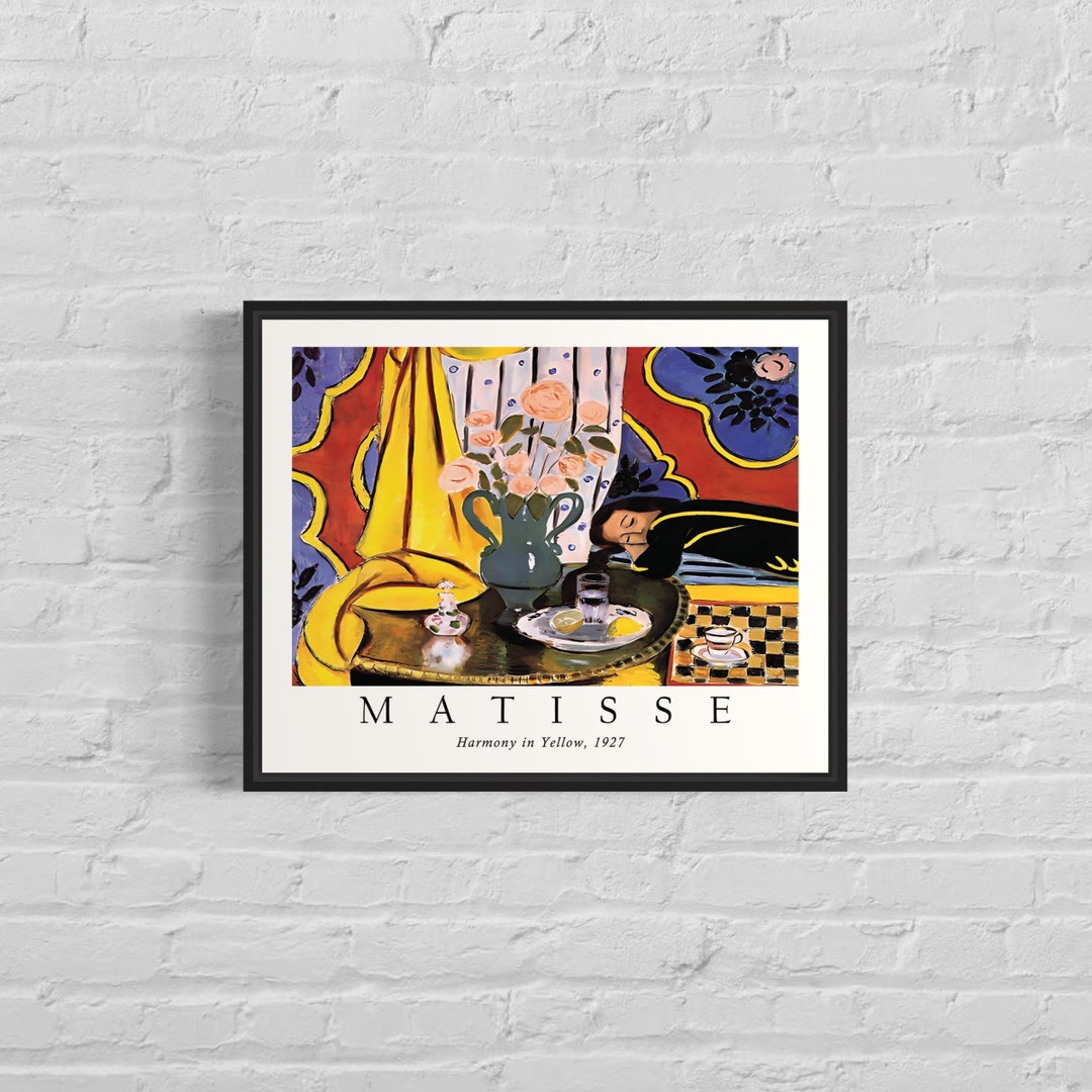 Henri Matisse - Harmony in Yellow, 1927 - Vintage Gallery Wall Art ...