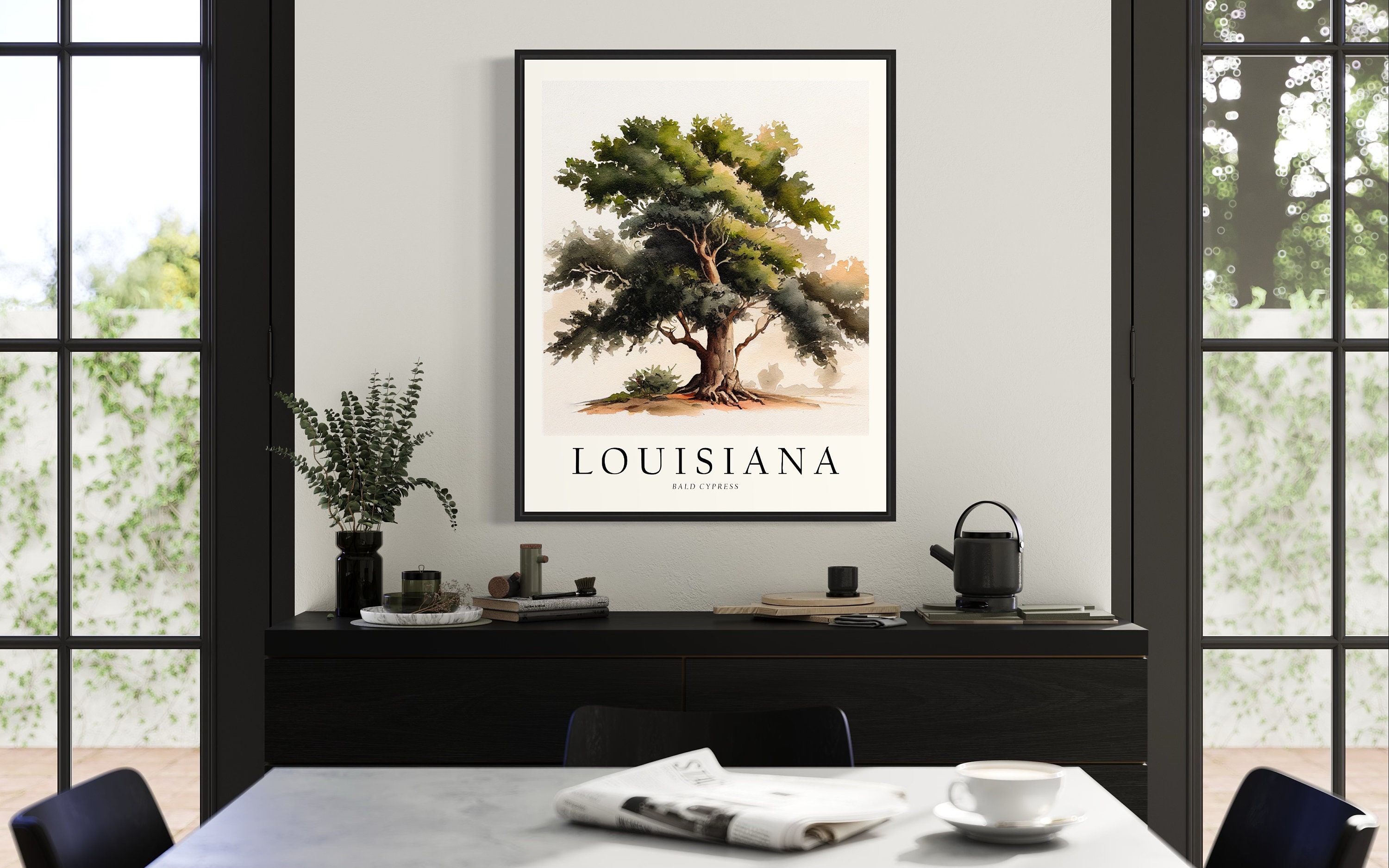 Louisiana State Tree Drawing
