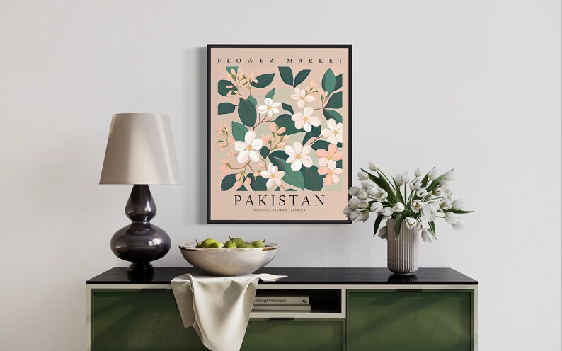 Pakistan National Flower Pakistan Flower Market Art Print - Etsy