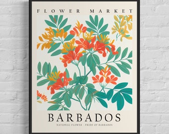 Cuba Flower Market Art Print, Cuba Flower, Butterfly Jasmine Wall Art ...