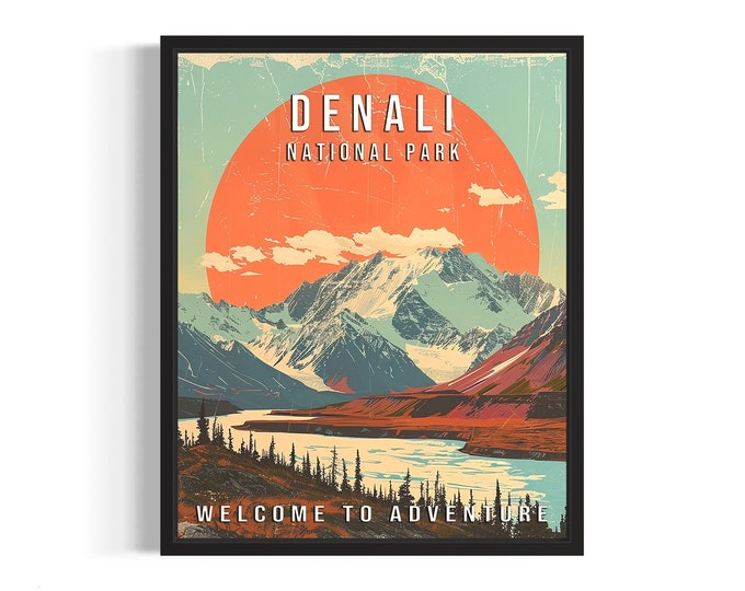 Denali Print Black and White, Denali Wall Art, Denali Poster, Denali ...
