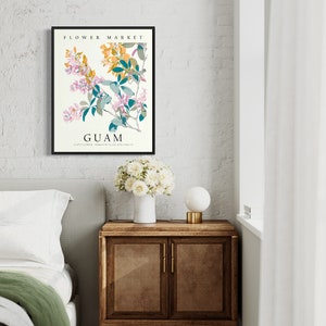 Guam State Flower, Guam Flower Market Art Print, Bougainvillea ...