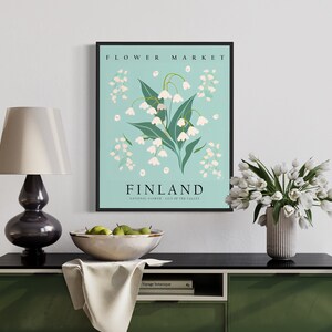 Finland National Flower, Finland Flower Market Art Print, Lily of the ...