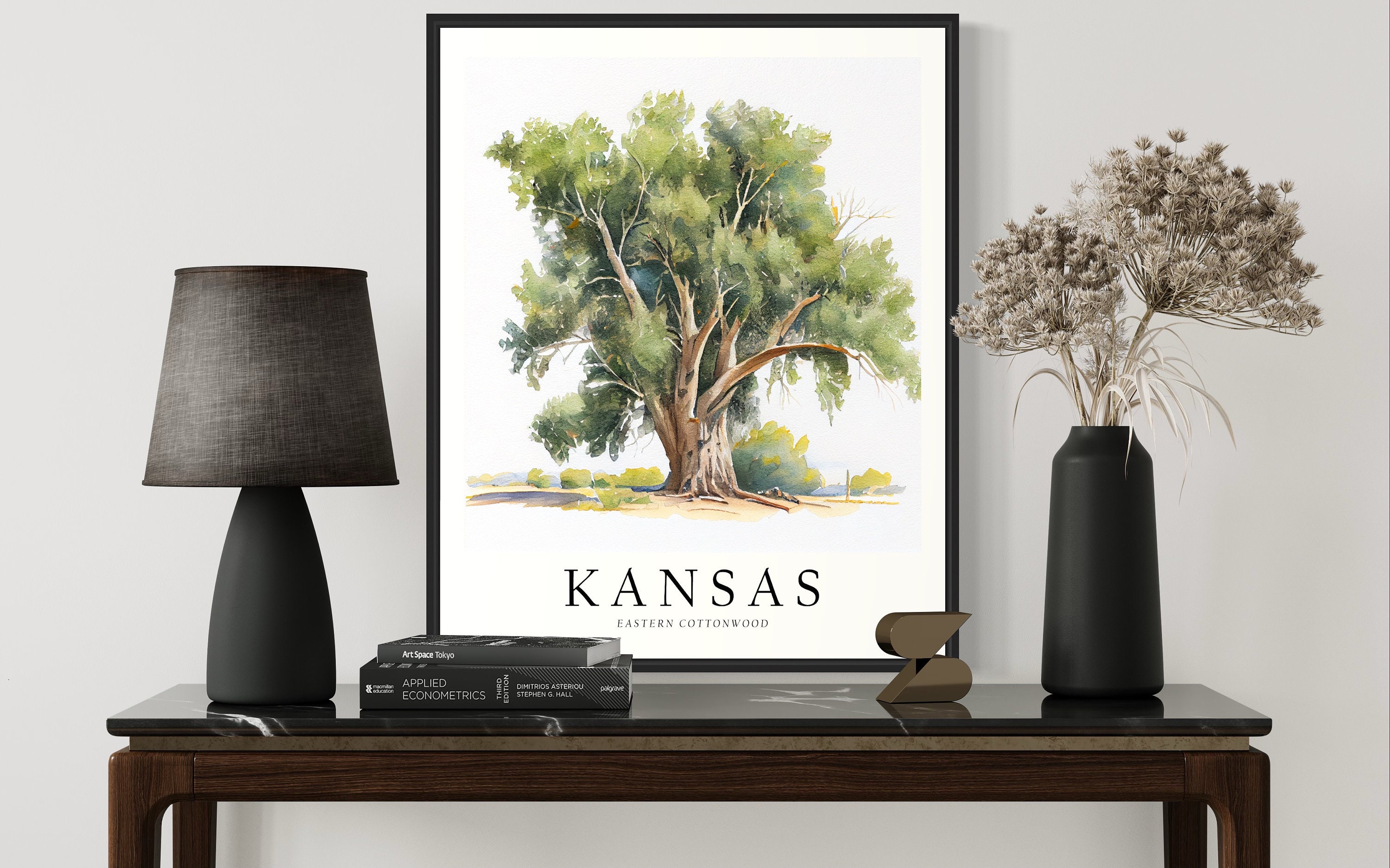 Kansas State Tree Art Print Eastern Cottonwood Tree Wall Art - Etsy