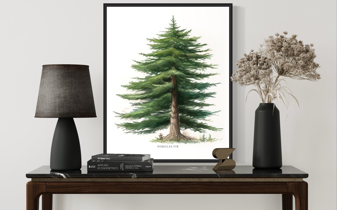 Douglas Fir Tree Art Print, Douglas Fir Tree Wall Art Poster - Etsy