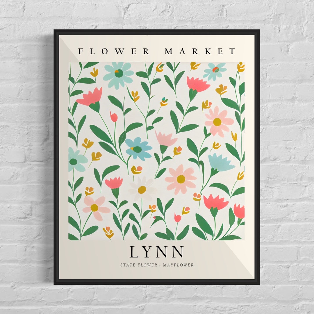 Lynn Massachusetts Flower Market Art Print, Lynn Flower Wall Art ...