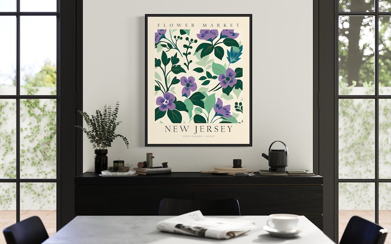 New Jersey State Flower New Jersey Flower Market Art Print - Etsy