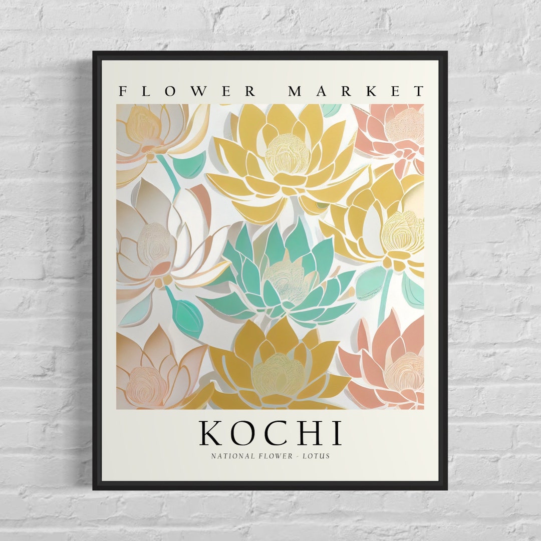 Kochi India Flower Market Art Print, Kochi Flower Poster Wall Art - Etsy