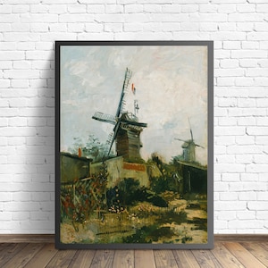 Vincent Van Gogh Poster Art Print - Windmills on Montmartre (1886 ...