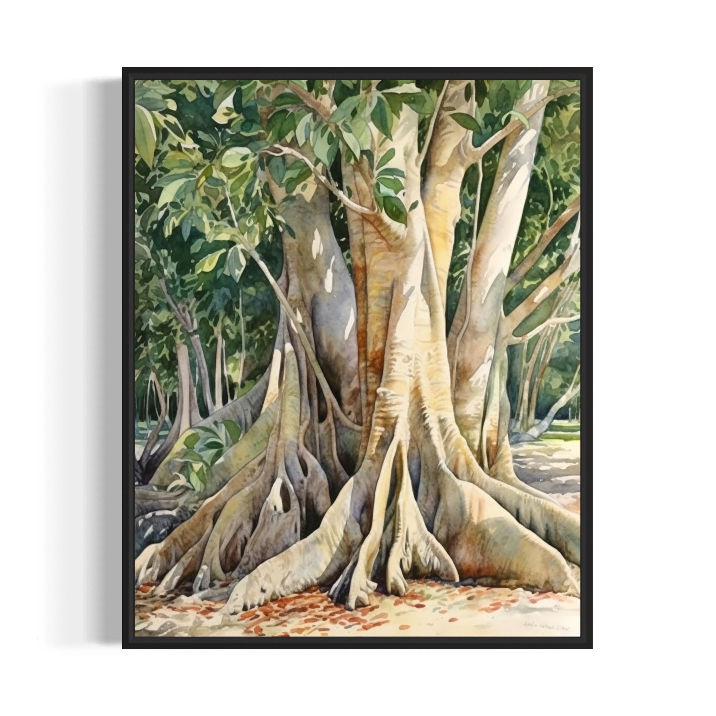 Banyan Tree Oil Painting