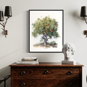 Orange Tree Art Print, Orange Tree Wall Art Poster - Etsy