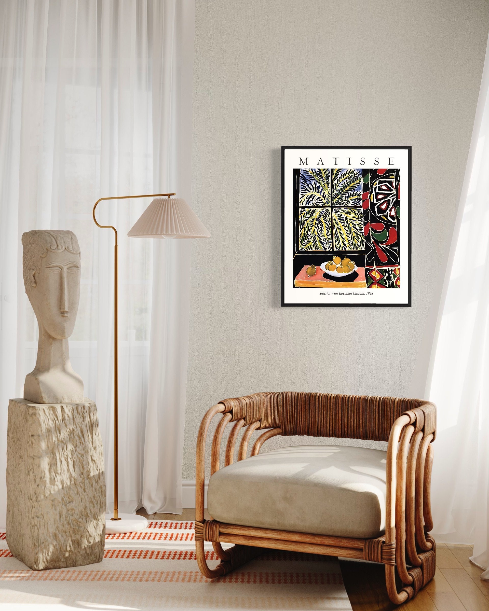 Henri Matisse Interior With Egyptian Curtain 1948 Vintage - Etsy