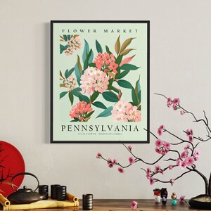 Pennsylvania State Flower, Pennsylvania Flower Market Art Print ...