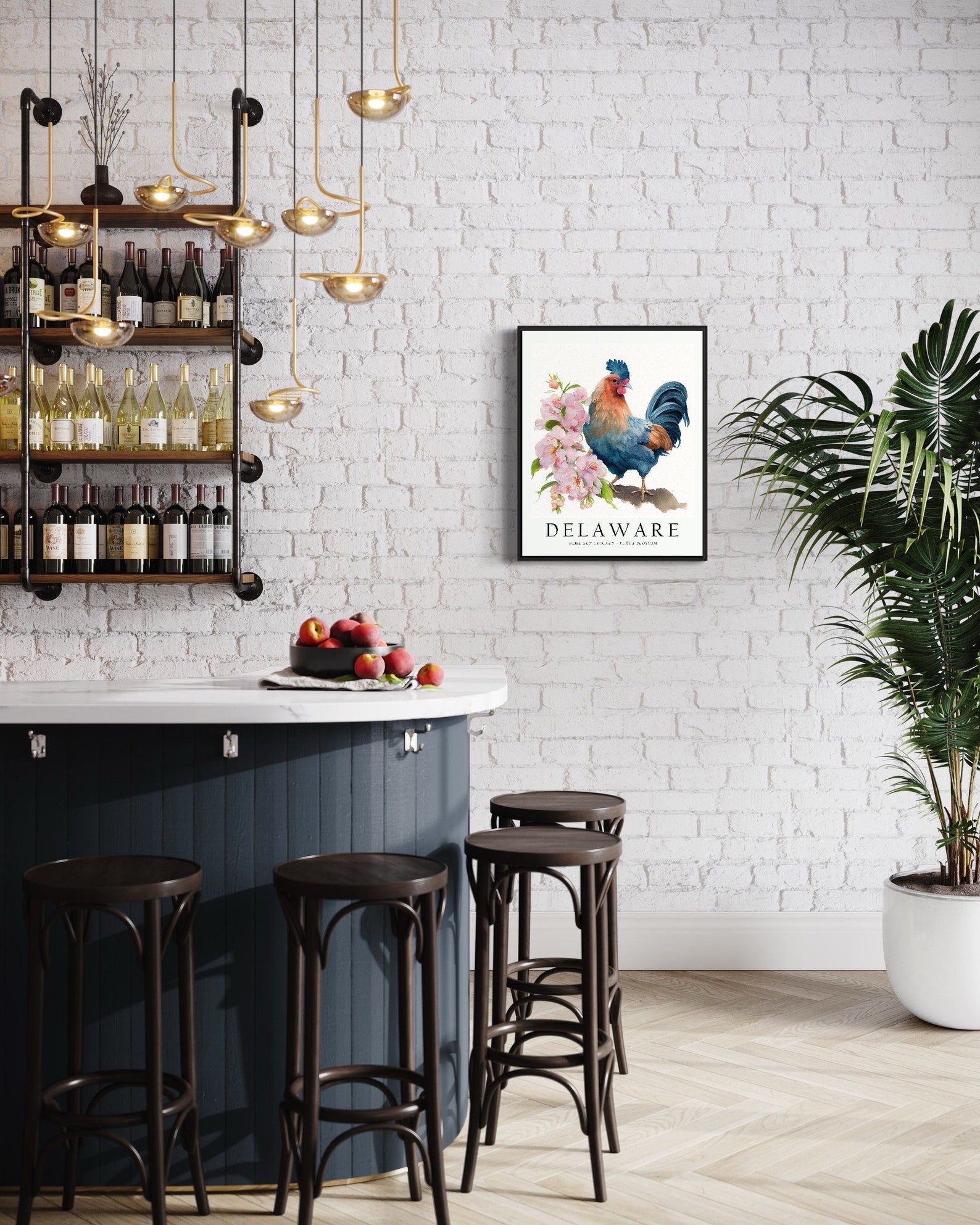 Delaware State Bird Art Print, Delaware State Flower, Delaware Wall Art ...