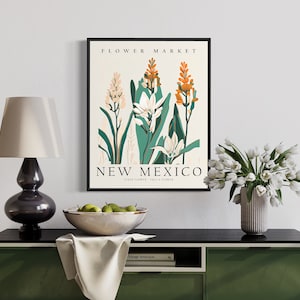 New Mexico State Flower, New Mexico Flower Market Art Print, Yucca ...