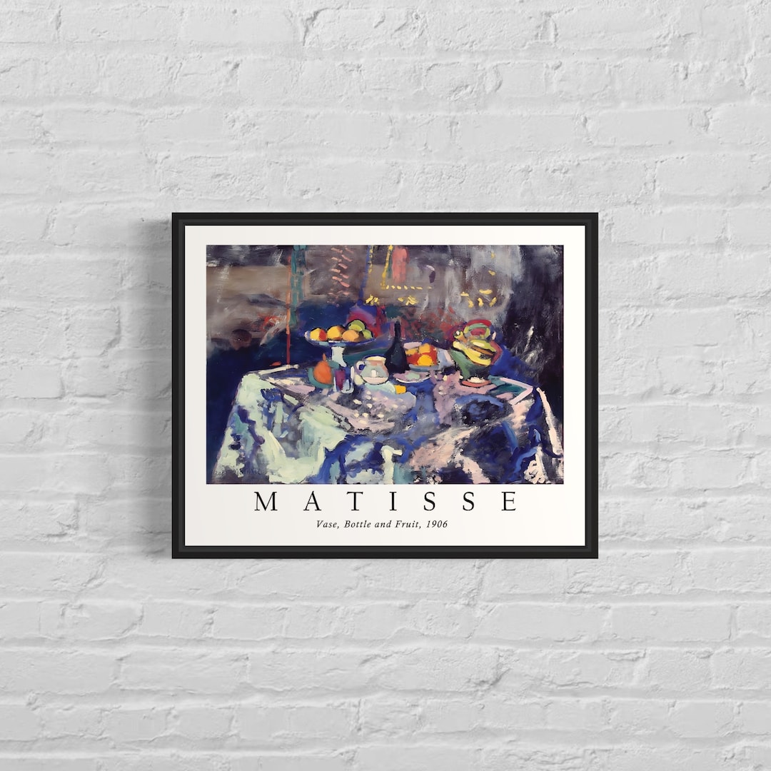 Henri Matisse Vase, Bottle and Fruit, 1906 Vintage Gallery Wall Art ...