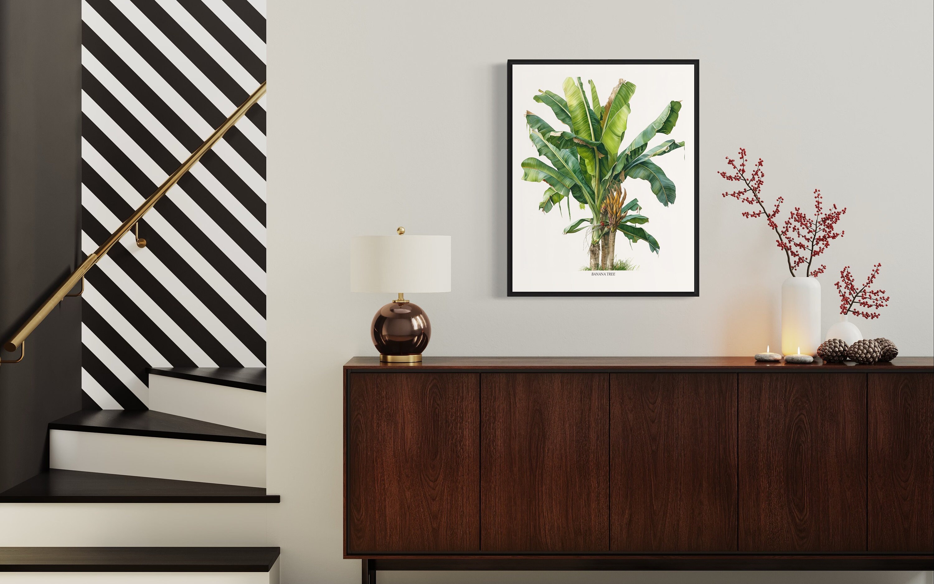 Banana Tree Art Print, Banana Tree Wall Art Poster - Etsy