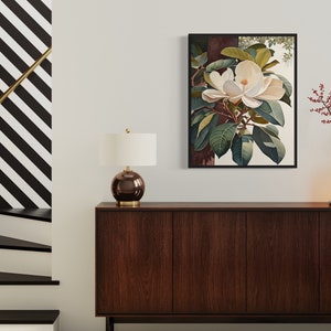 Southern Magnolia Tree Art Print, Southern Magnolia Tree Wall Art ...