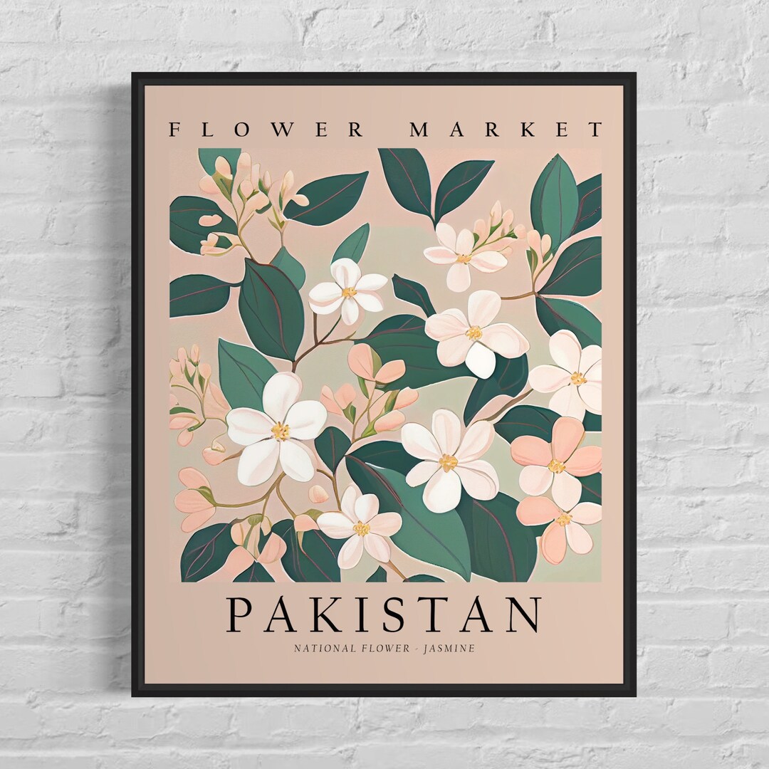 Pakistan National Flower, Pakistan Flower Market Art Print, Jasmine ...