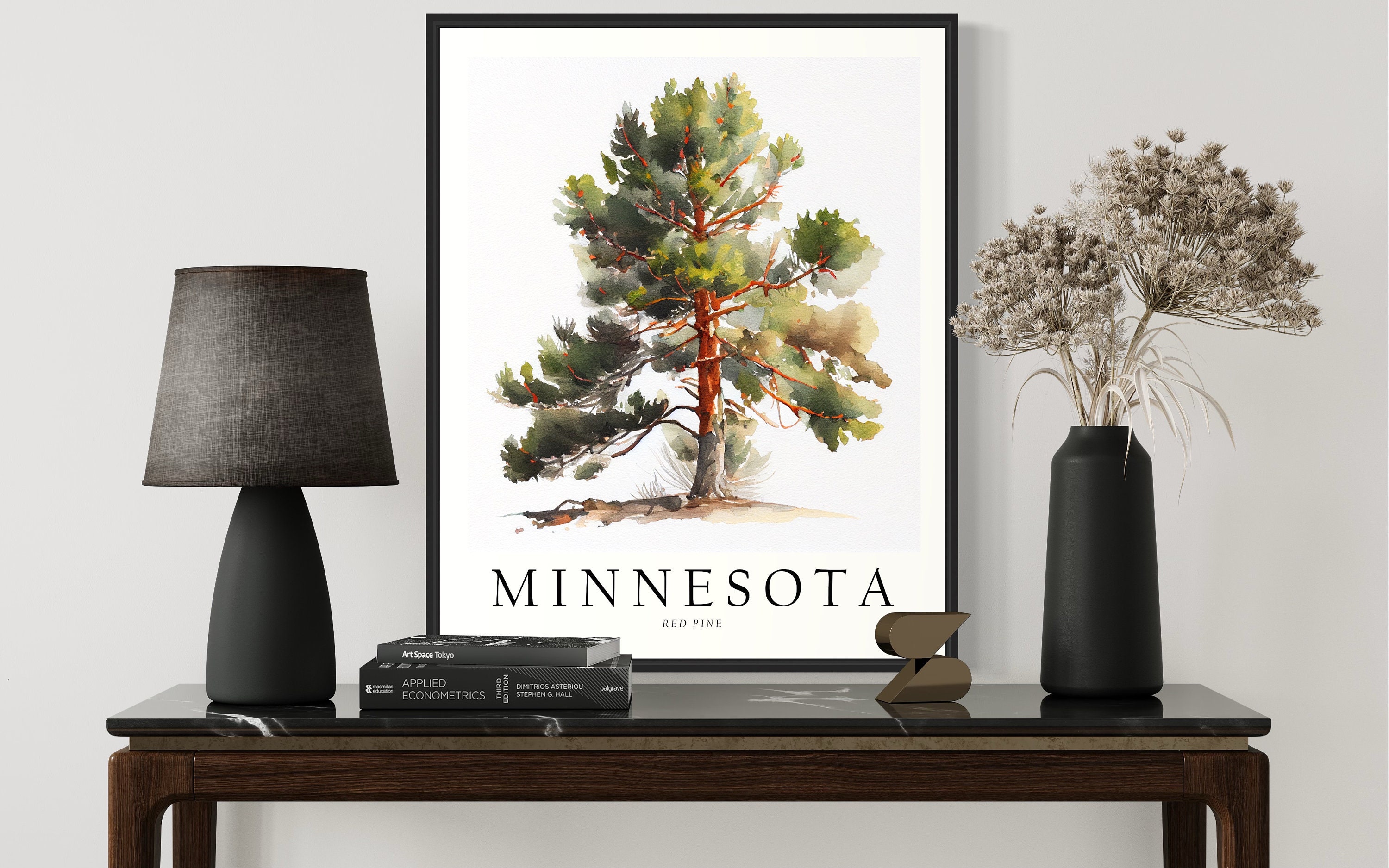 Minnesota State Tree Art Print Red Pine Tree Wall Art State - Etsy