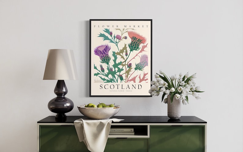 Scotland National Flower Scotland Flower Market Art Print - Etsy
