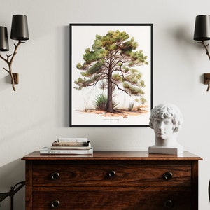 Longleaf Pine Tree Art Print, Longleaf Pine Tree Wall Art Poster - Etsy