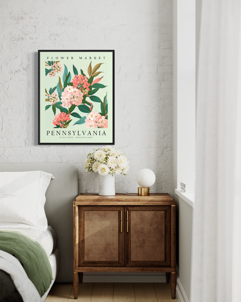 Pennsylvania State Flower, Pennsylvania Flower Market Art Print ...