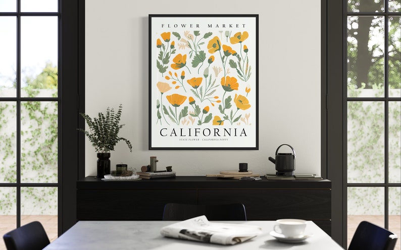 California State Flower, California Flower Market Art Print, California ...