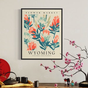 Wyoming State Flower, Wyoming Flower Market Art Print, Indian ...