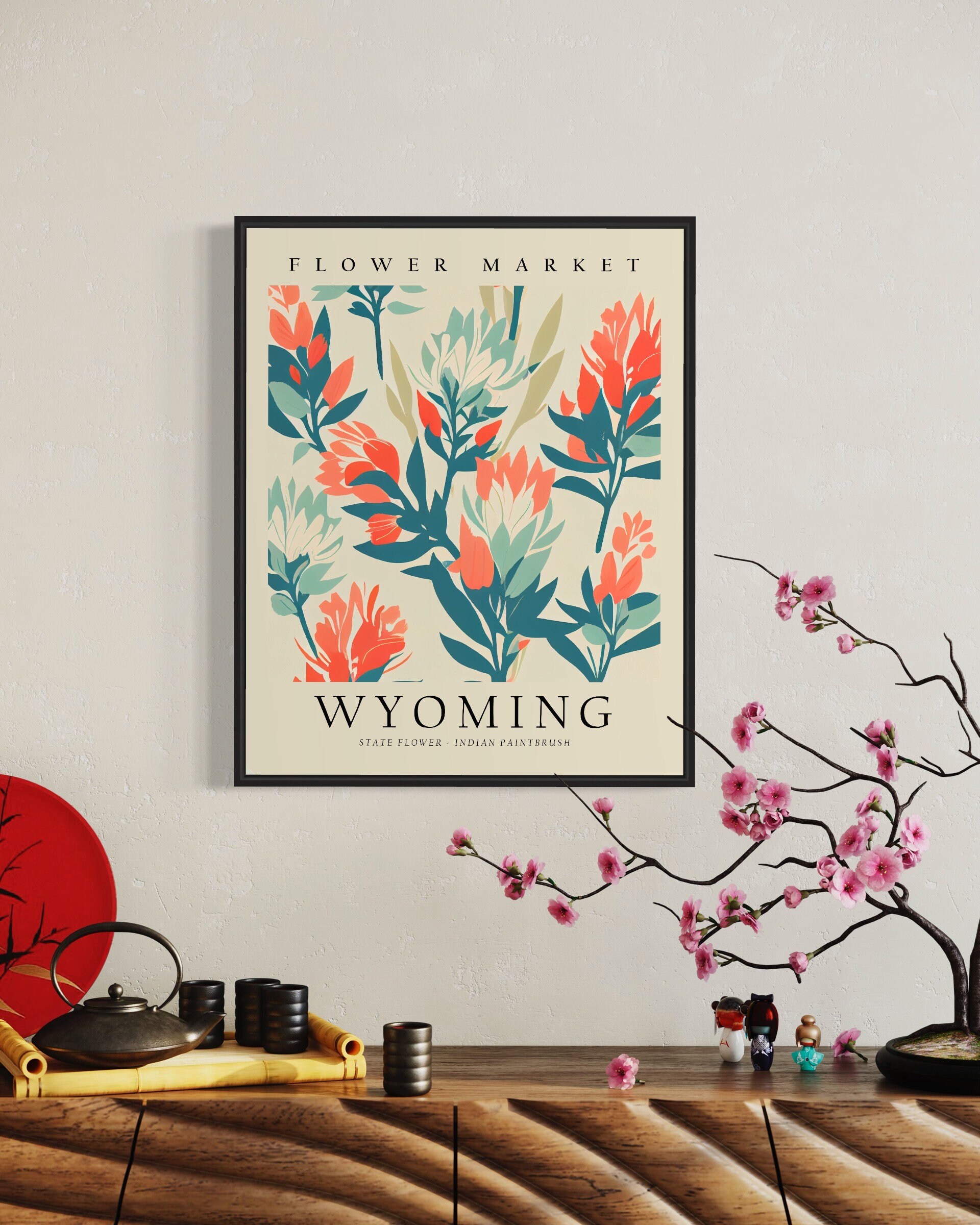 Wyoming State Flower, Wyoming Flower Market Art Print, Indian ...
